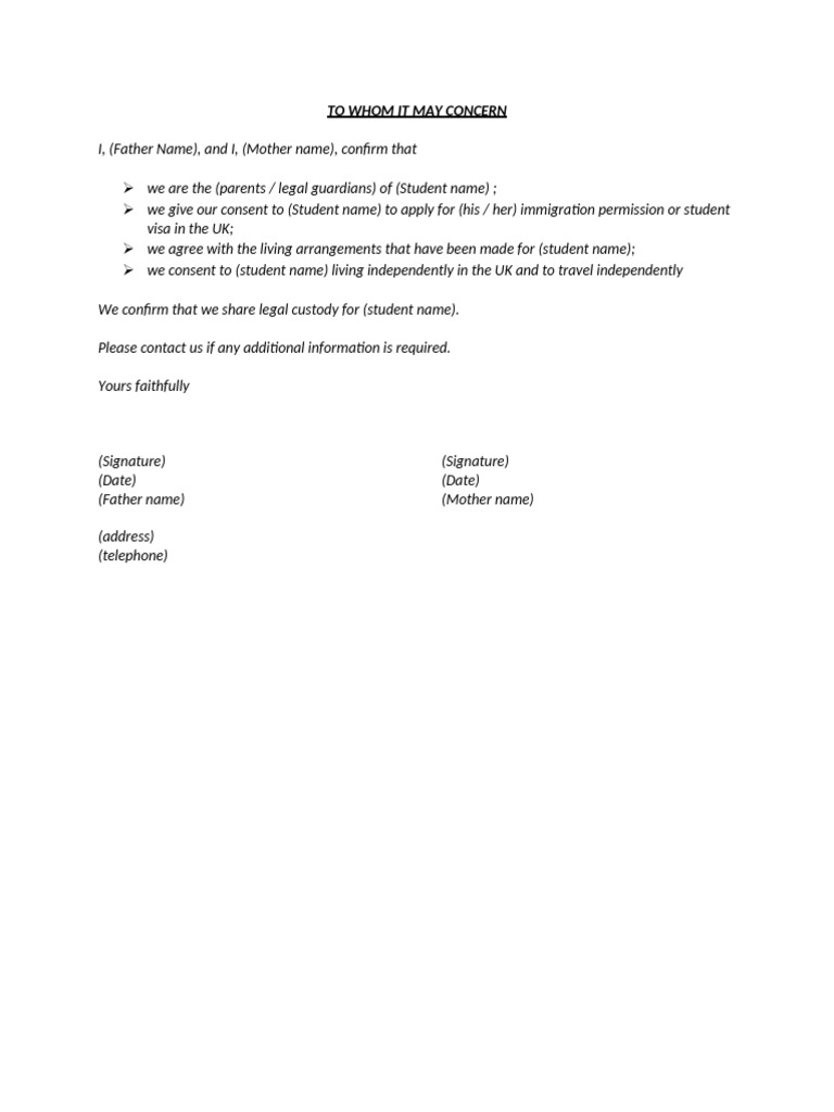 Concent Letter | PDF