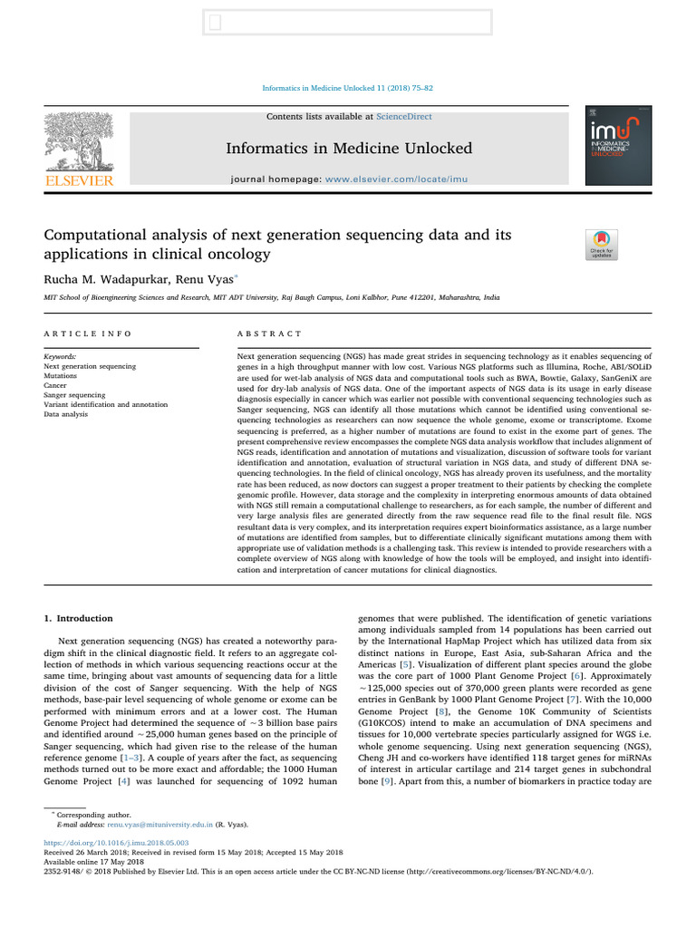 Computational Analysis Of Next Generation Sequencing Data 2 Pdf Dna Sequencing Whole