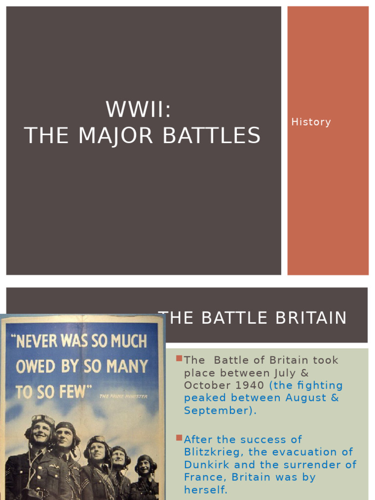Major Battles of WWII | PDF | Normandy Landings | Operation Barbarossa