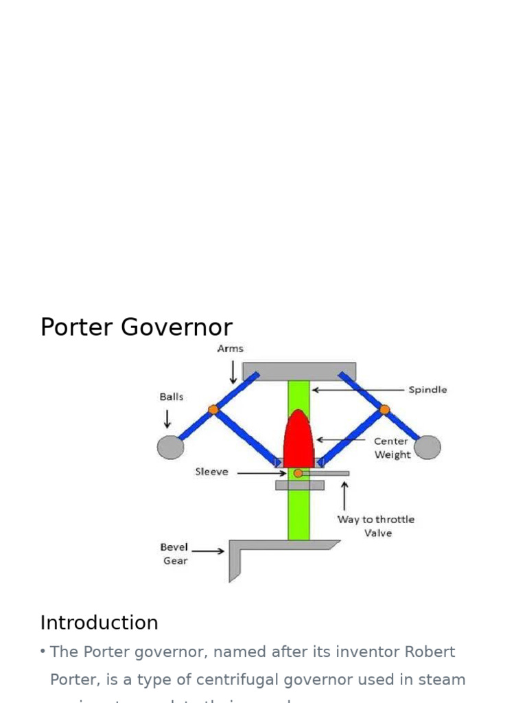 Porter Governor | PDF | Steam Engine | Engines