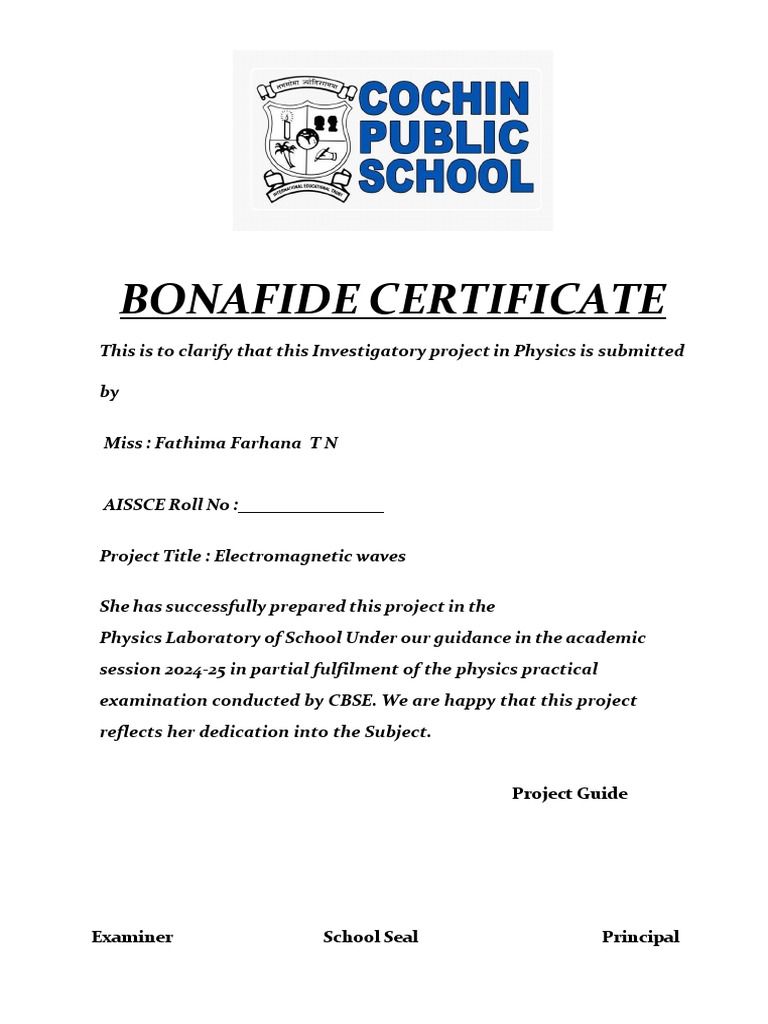 Electromagnetic Waves - Physics Project (1) Final | PDF | Electromagnetic Radiation | Waves