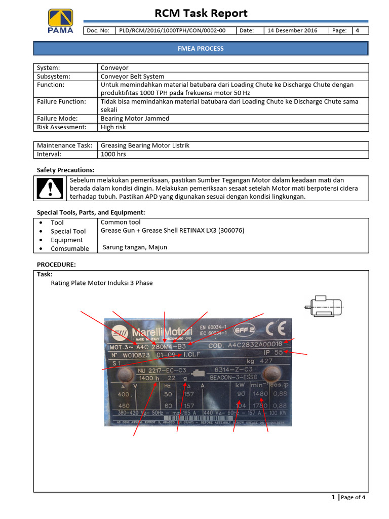 CON0002-00 Greasing Bearing Motor Listrik | PDF