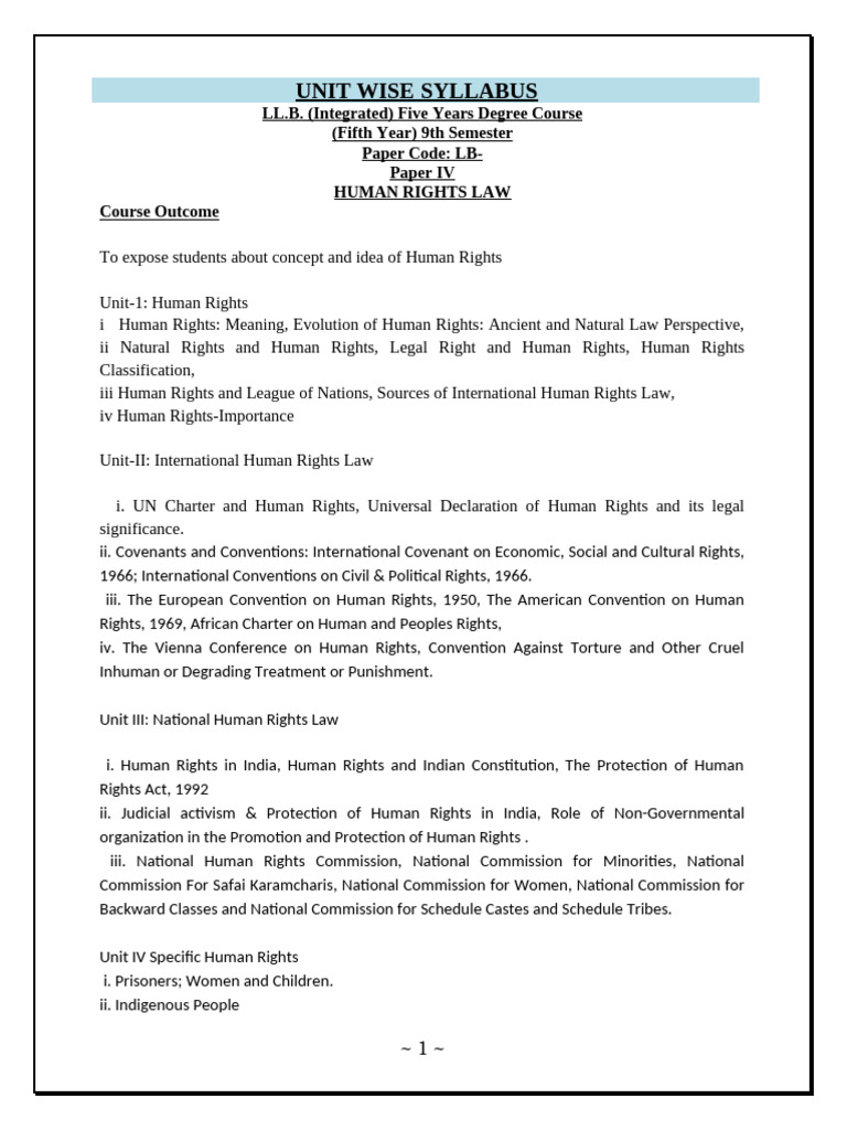 HUMAN rights unit 1 -4handouts (1) | PDF | Human Rights | Natural Law