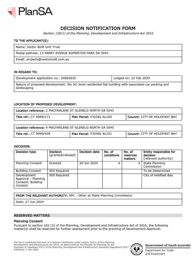 DecisionNotificationForm Application24002635 8532213 | PDF