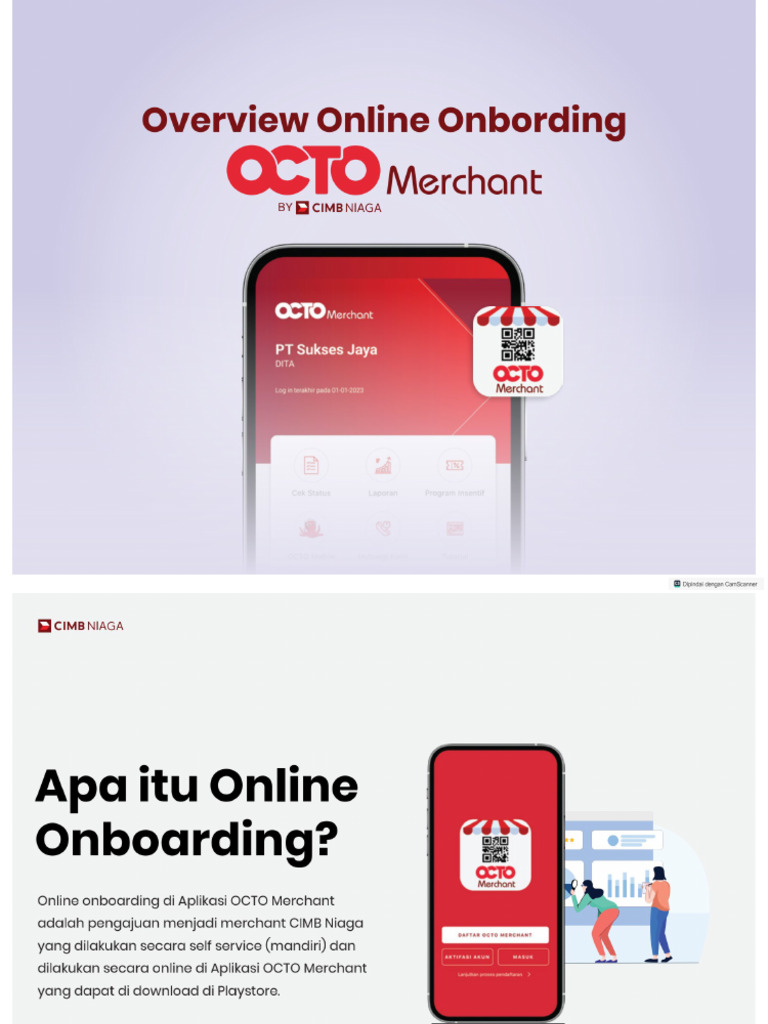 Sales Kit OCTO Merchant - Online Onboarding | PDF