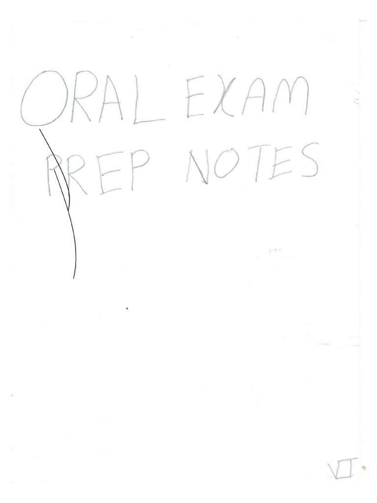 ORAL Exam Prep Notes | PDF