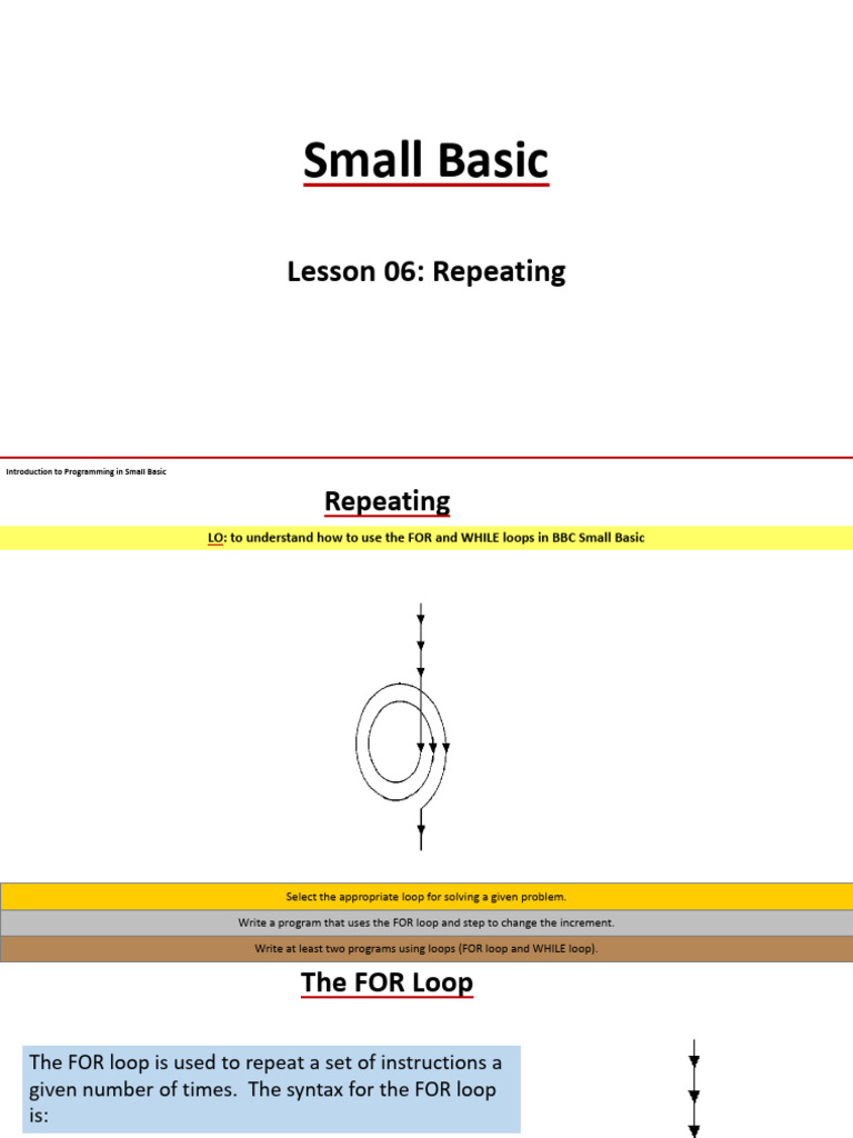 Lesson 6-Repeating | PDF | Control Flow | Computer Programming