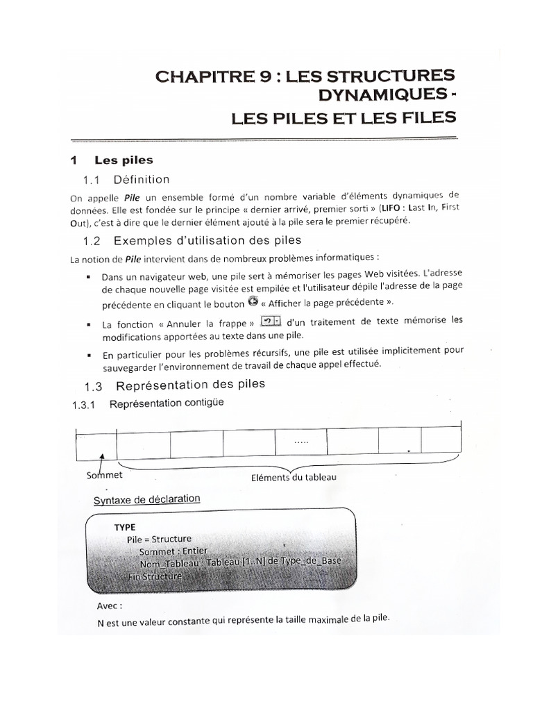 Les Piles Et Files 1 | PDF