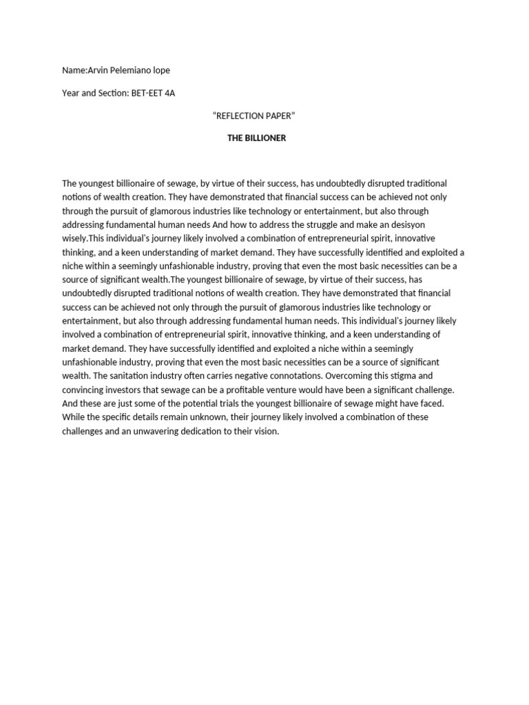 Reflection Paper | PDF