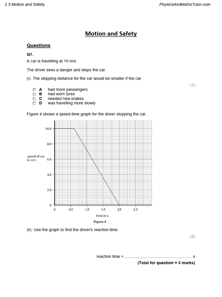 forces and motion test QP | PDF | Force | Acceleration