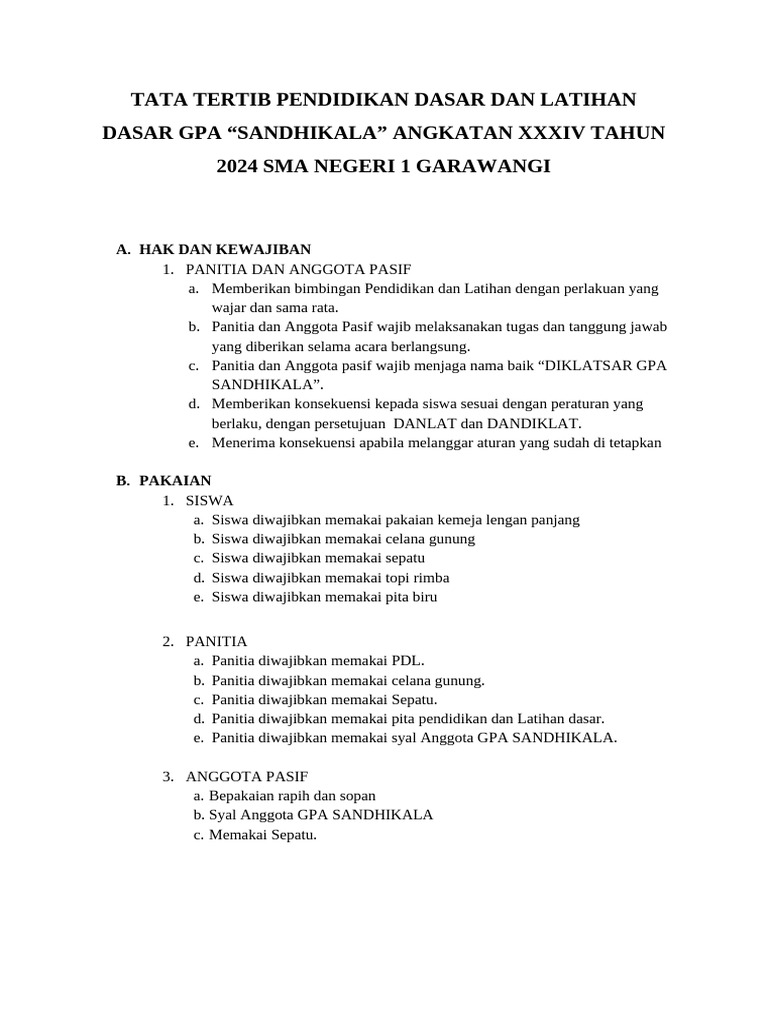 Tata Tertib Umum PD | PDF