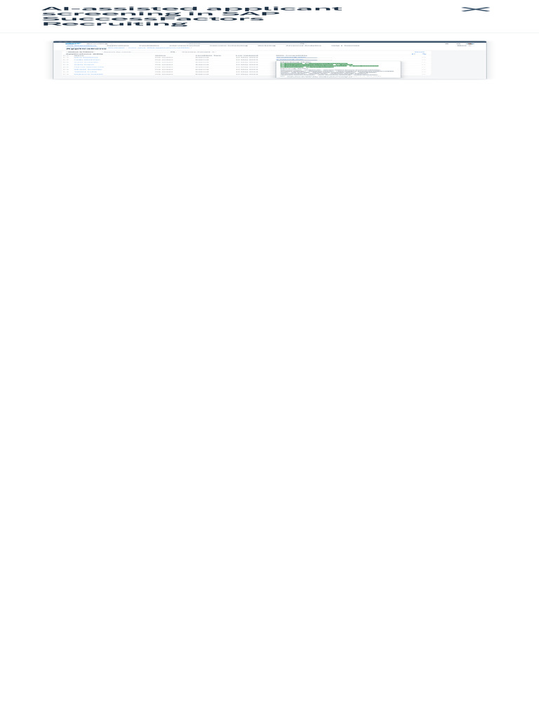 SAP SuccessFactors Recruiting Talent Acquisition Software | PDF