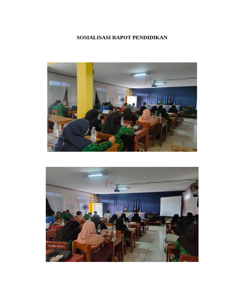 Sosialisasi Rapot Pendidikan | PDF