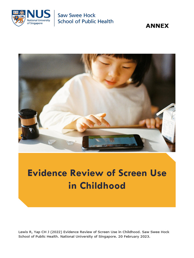 Childhood Screen Use Evidence Review | PDF | Systematic Review