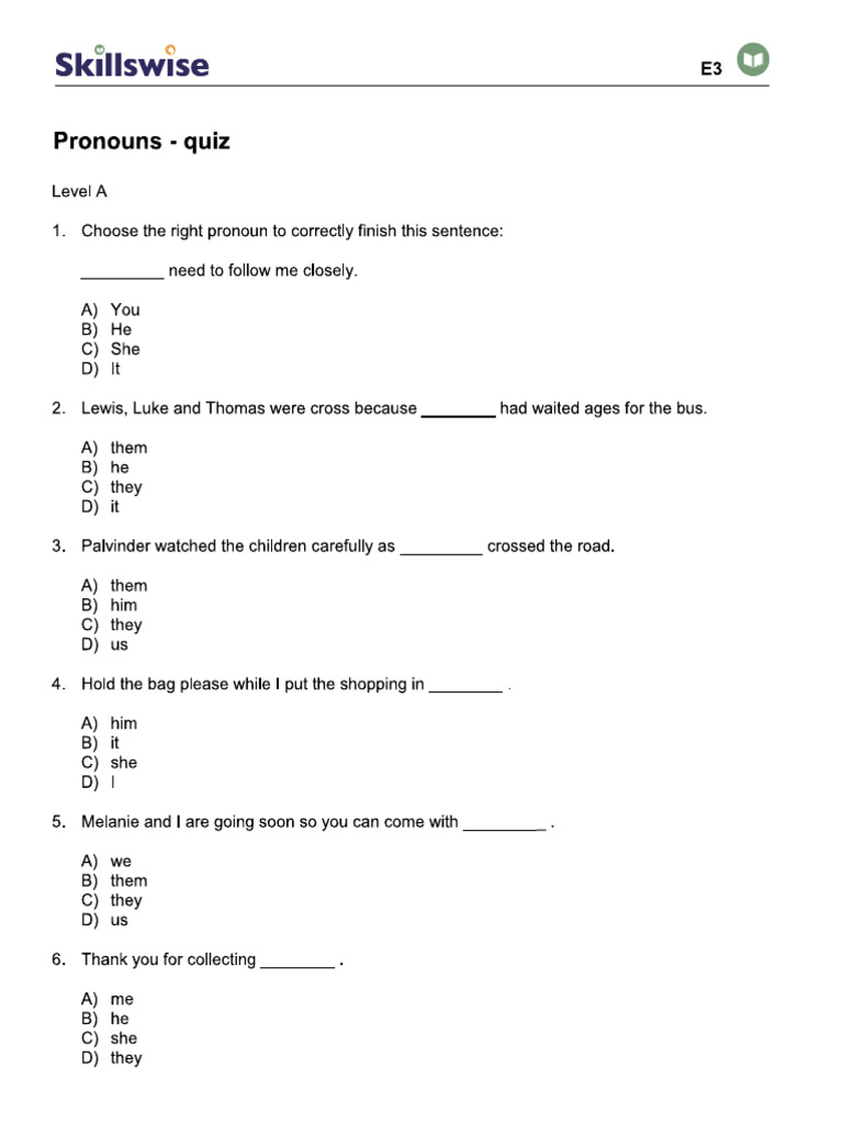 Pronoun 1 | PDF