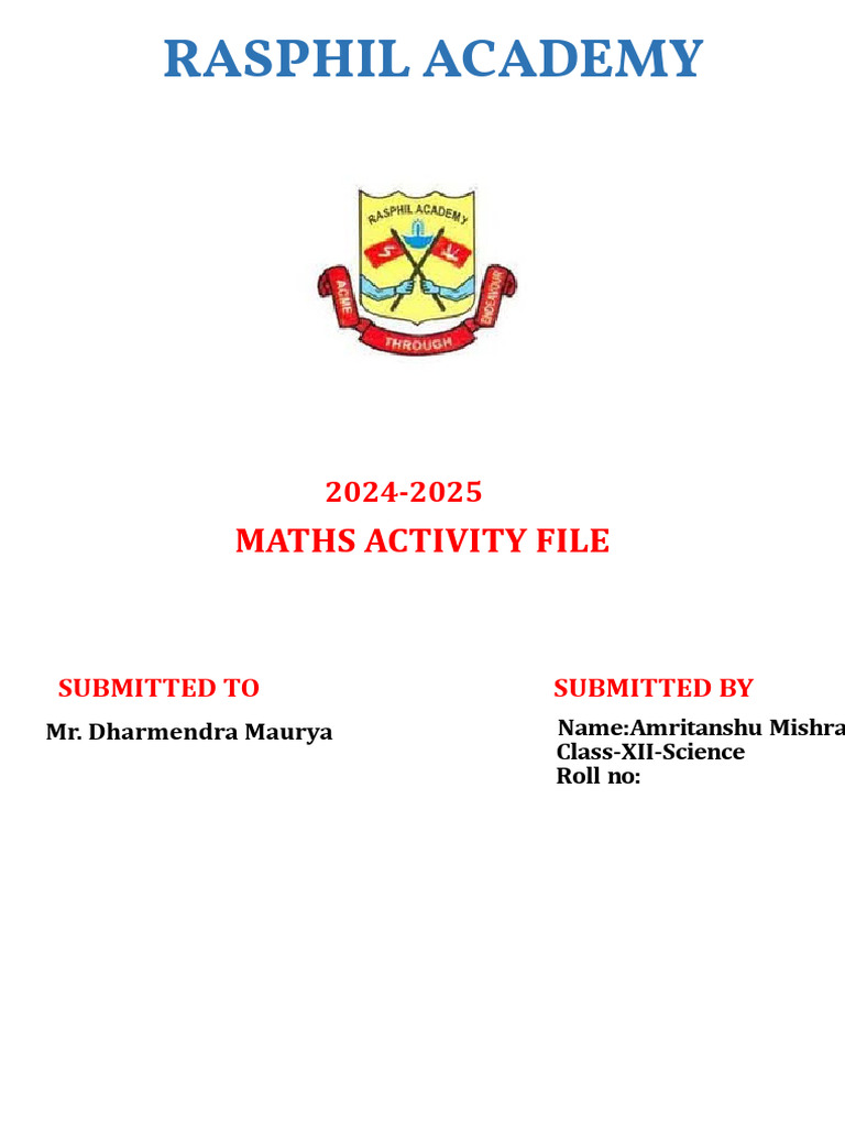 Maths Activity | PDF