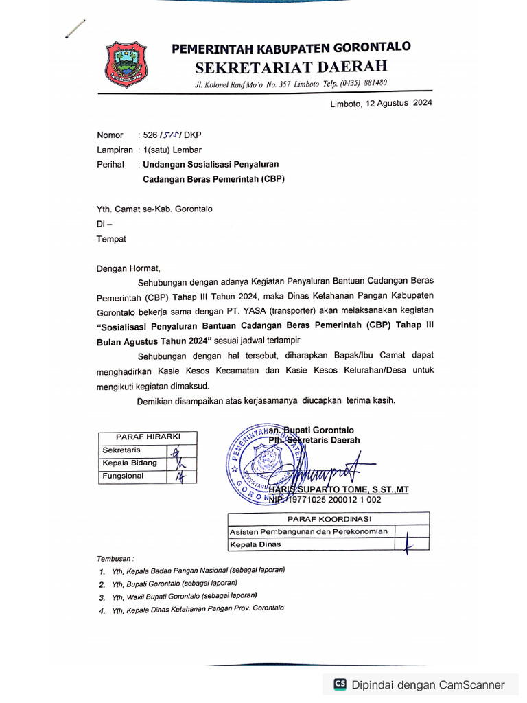 Undangan Sosialisasi CPP Tahap III Tahun 2024 | PDF