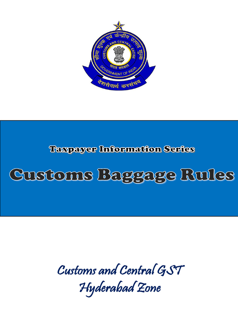 Hyd Airport_baggagerulesenglishbooklet | PDF | Customs | Currency