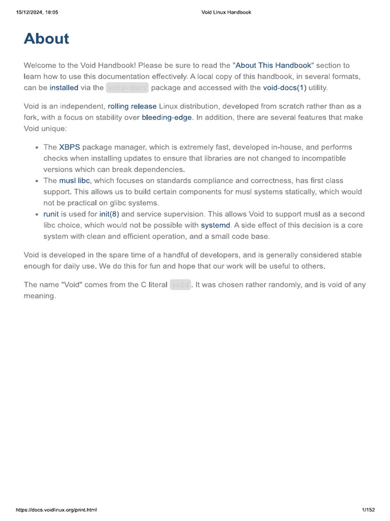 Linux Void OS - Handbook | PDF