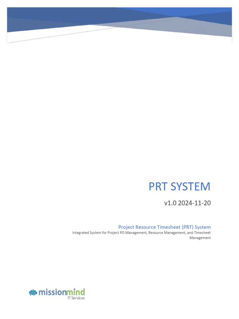 Case Study - PRT System v1 | PDF | Project Management | Databases