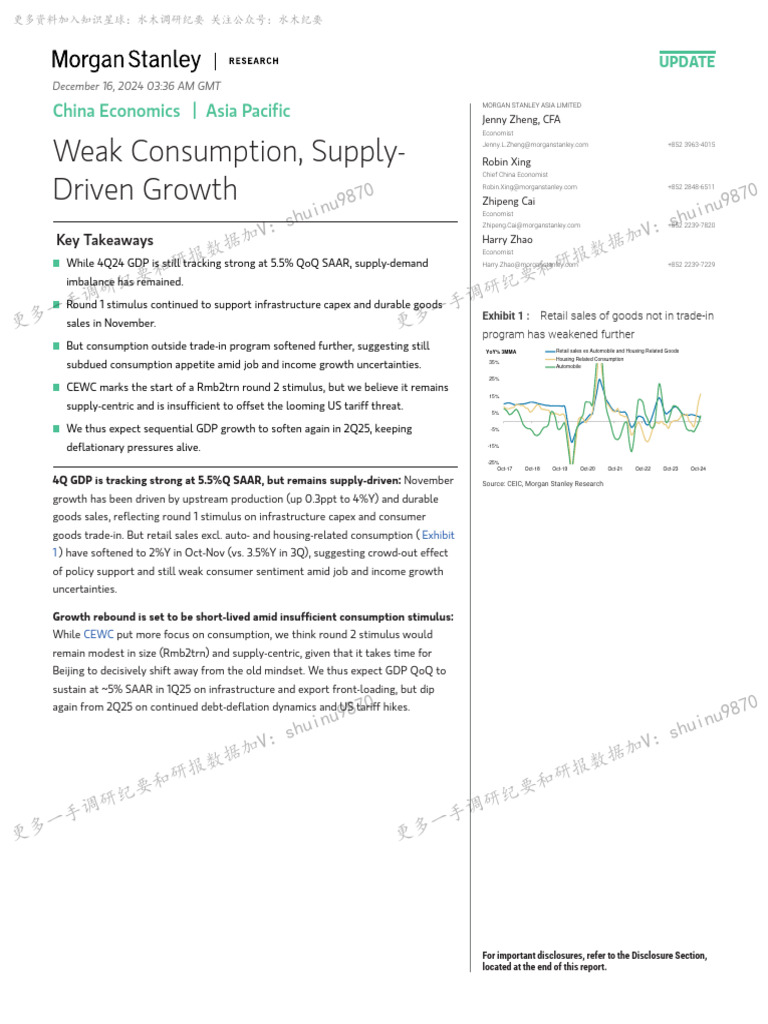 China Economic Outlook: Supply vs. Demand | PDF | Investing | Fixed Income