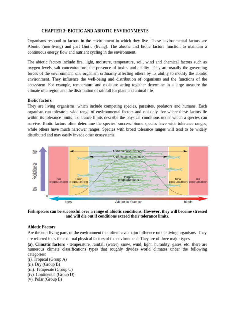 Biotic and Abiotic Environmental Factors | PDF | Ecosystem | Soil