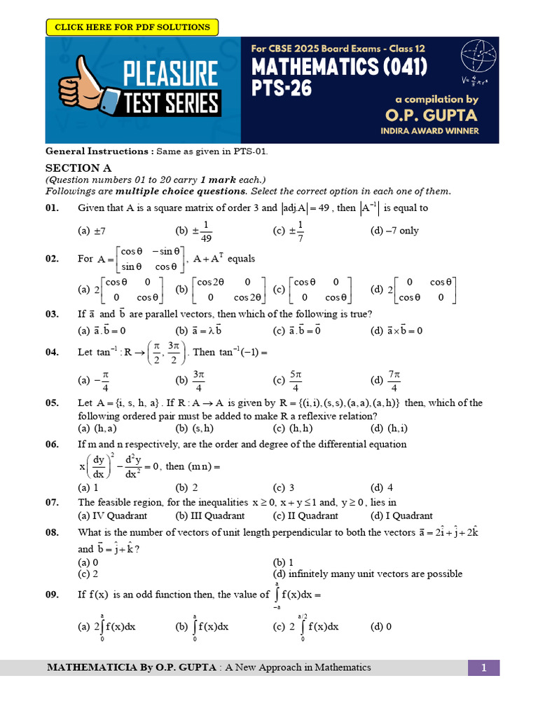 PTS-26 | PDF | Function (Mathematics) | Equations