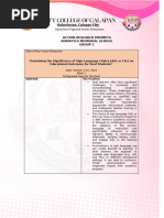 Training in Filipino Sign Language | PDF | Sign Language | Hand