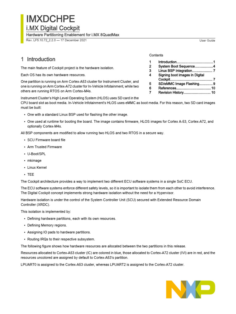 i.MX Digital Cockpit Hardware Partitioning Enablement For i.MX 8QuadMax ...