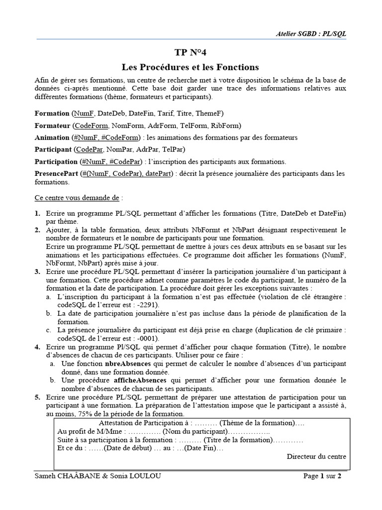 TP4_SGBD | PDF | SQL | PL/SQL