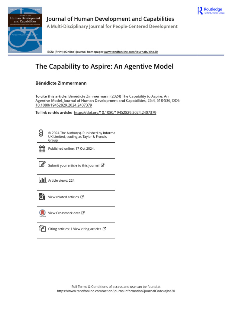 The Capability To Aspire An Agentive Model | PDF | Inquiry | Pragmatism