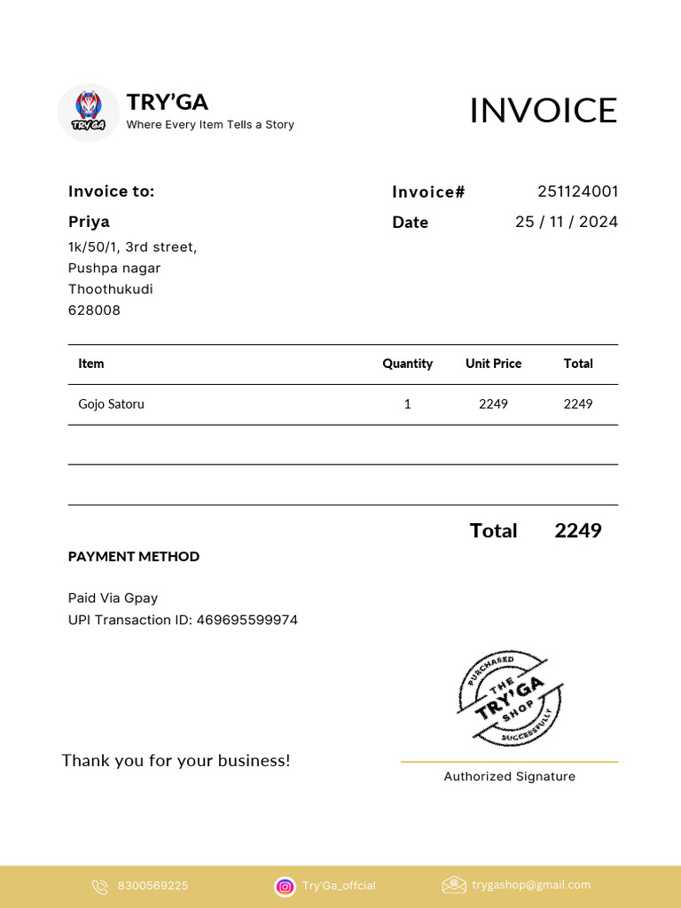 Order Invoice | PDF