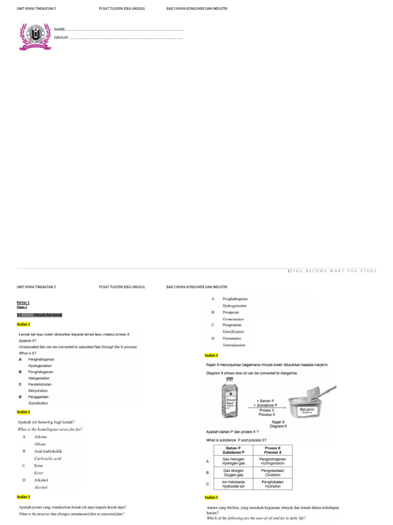 Modul Bab 5: Kimia Konsumer | PDF