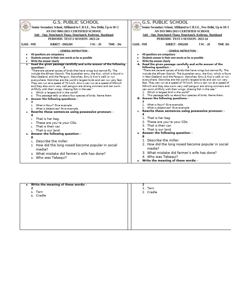 Class 6 English | PDF | Morphology | Language Mechanics