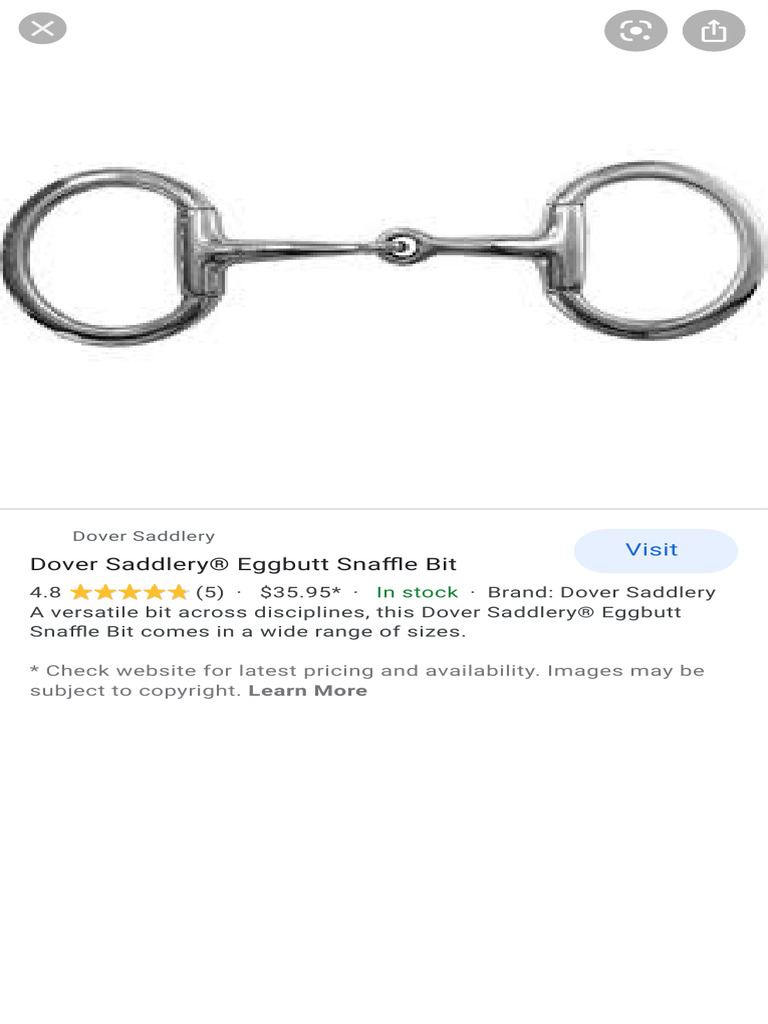 Dover Saddlery® Eggbutt Sna3e Bit: Visit | PDF