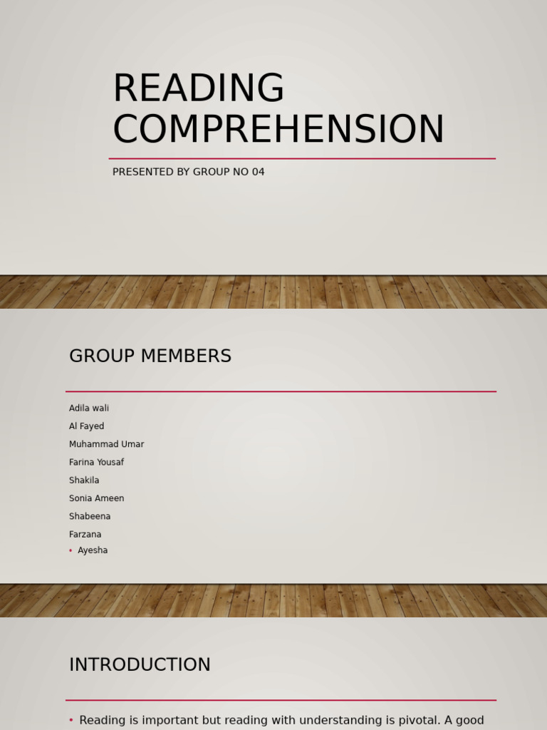 Presentation (10) | PDF | Speed Reading | Reading Comprehension