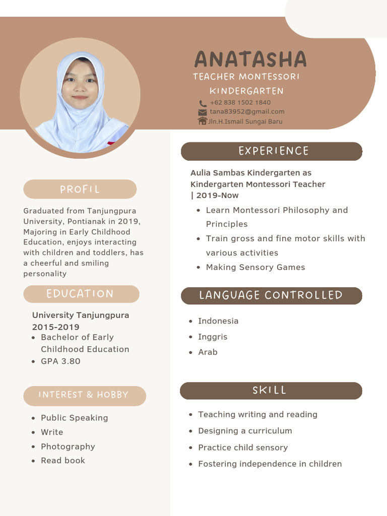 contoh cv atau resume | PDF
