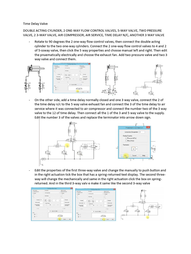 Time Delay Valve Electropnuematics | PDF