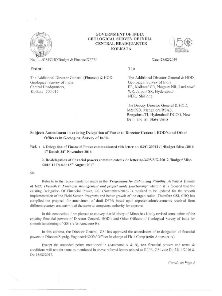 Amendments To DFPR GSI 28-02-2019 | PDF