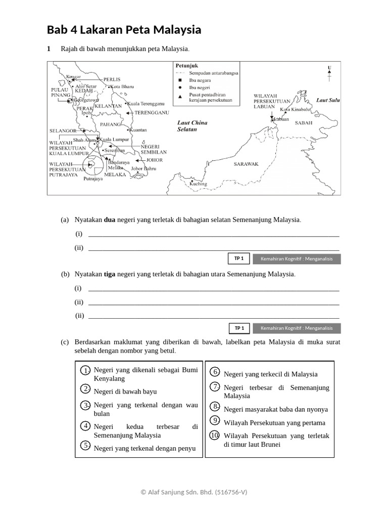 Bab 4 Lakaran Peta Malaysia | PDF