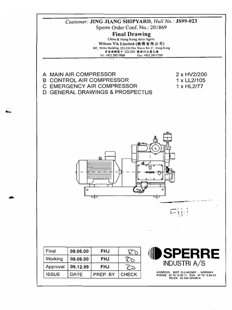 Air Comp Final Drawings | PDF