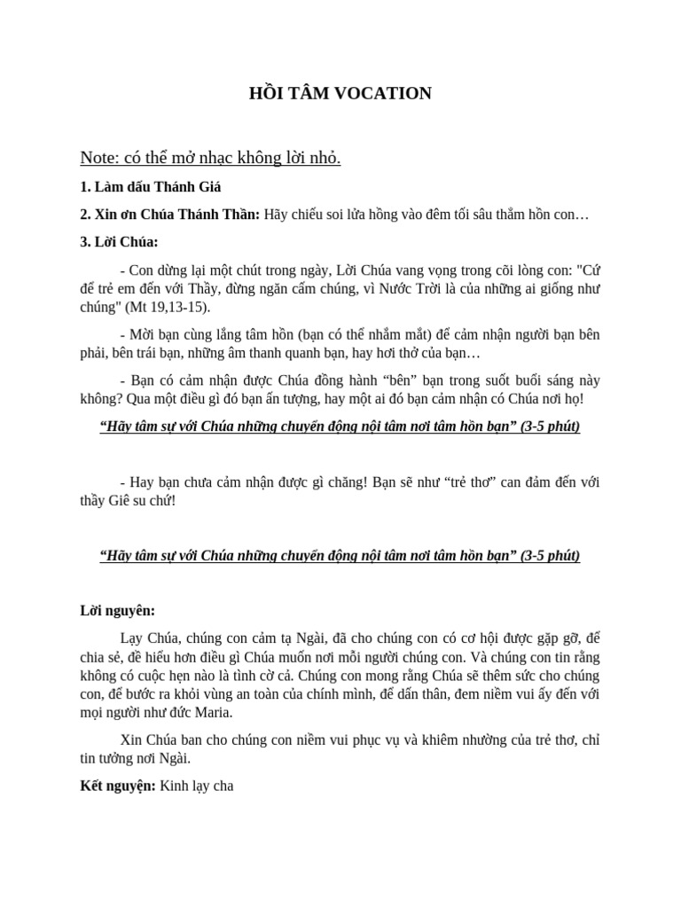 H I Tâm Vocation | PDF