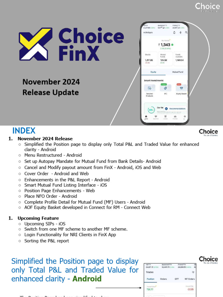 FinX November Release Update 2024 | PDF | Android (Operating System ...
