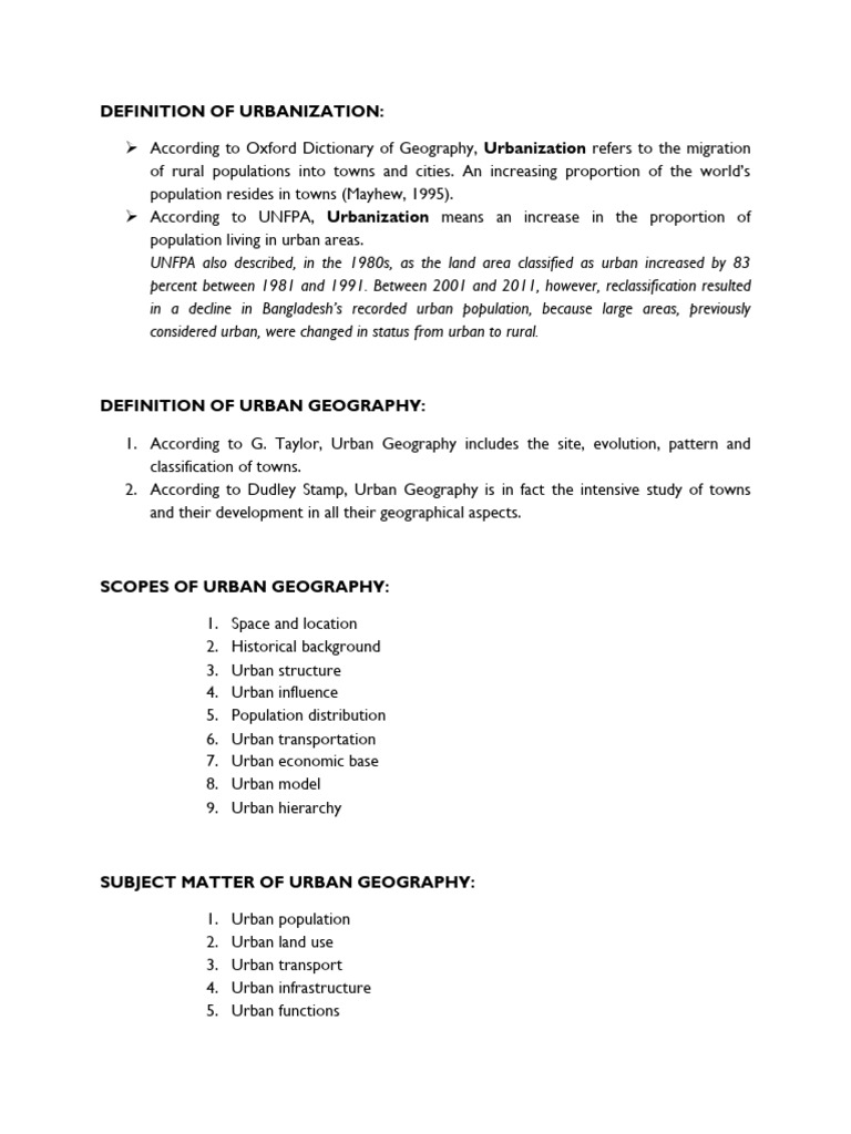 Bappys Handbook of Urban Geography | PDF | Earth Sciences | Urbanization