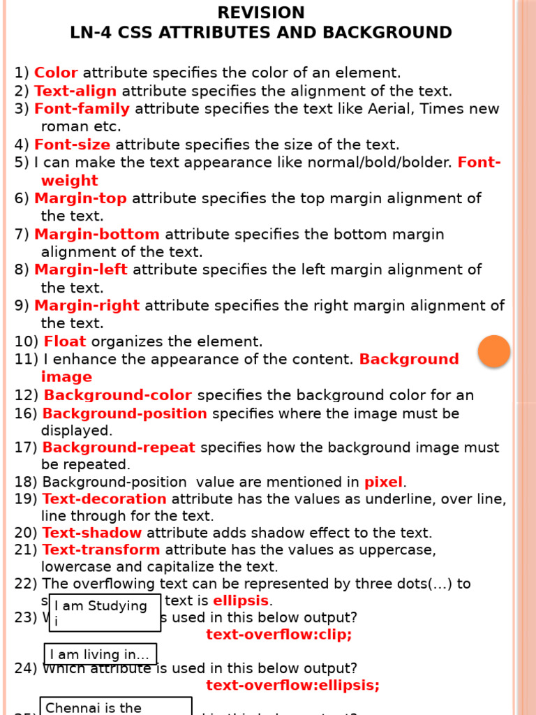 Class 6 Revision Pa2 | PDF | Html Element | Web Development