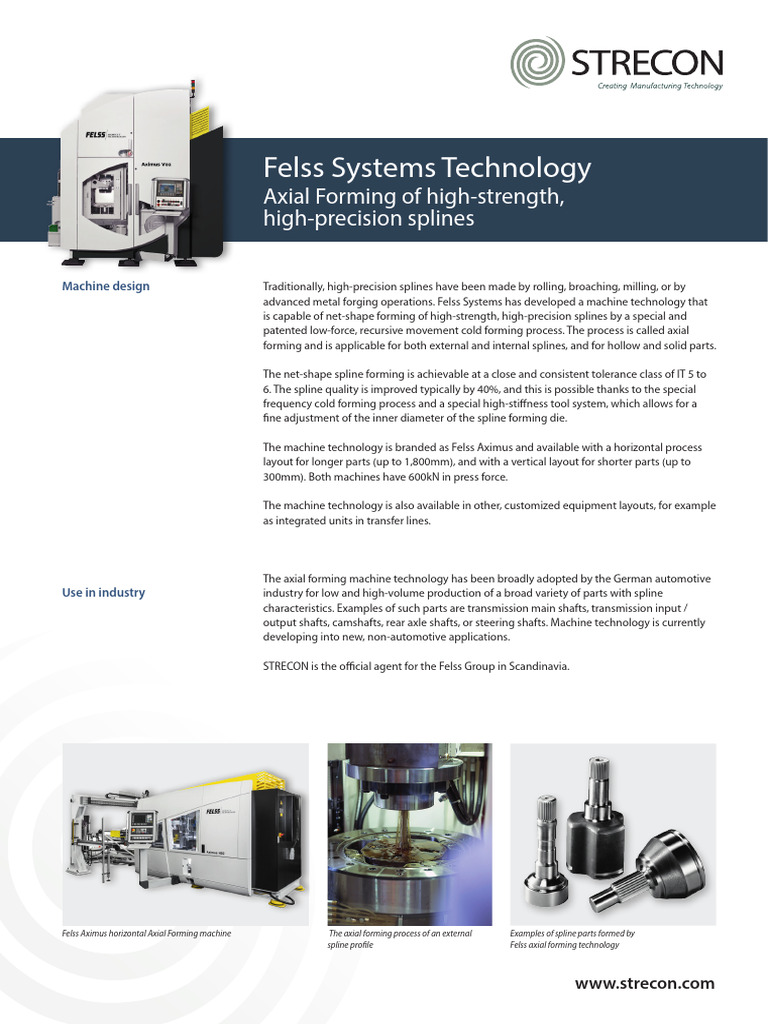 Axial Forming for High-Precision Splines | PDF | Machines ...