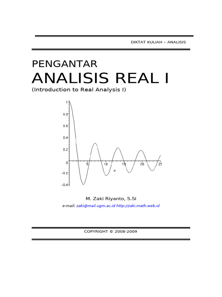 Pengantar Analisis Real I | PDF