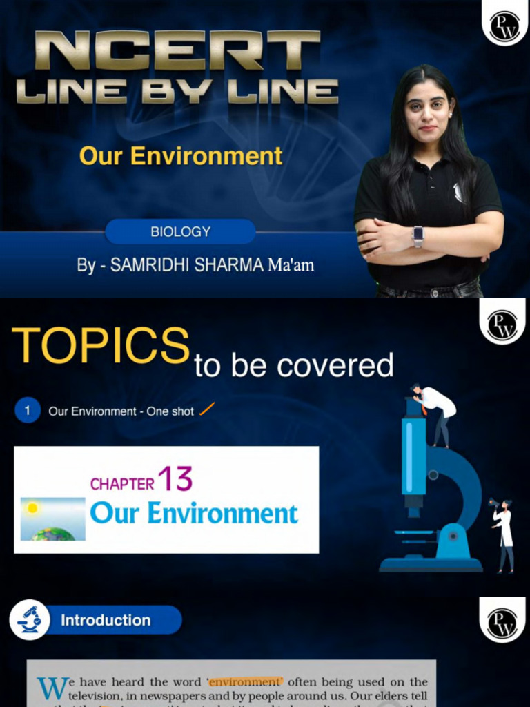 Our Environment - Class Notes - NCERT Line by Line Series | PDF