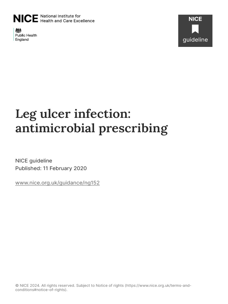 Leg Ulcer Infection Antimicrobial Prescribing Guide | PDF | Methicillin ...