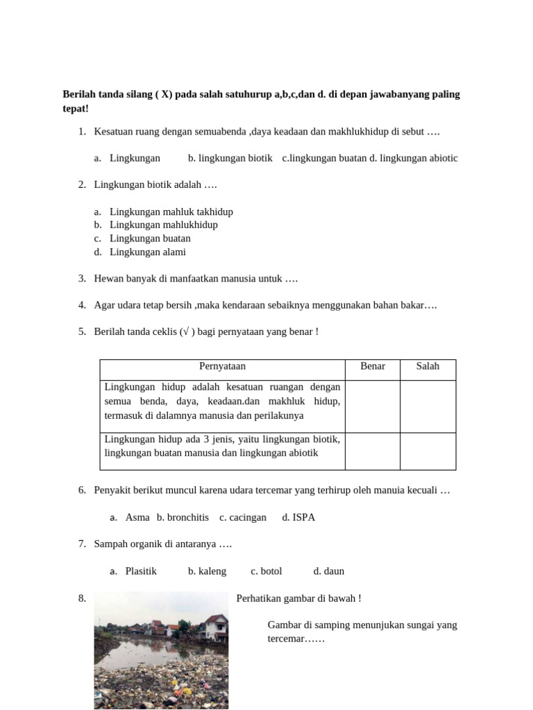 Latihan Soal PLH | PDF